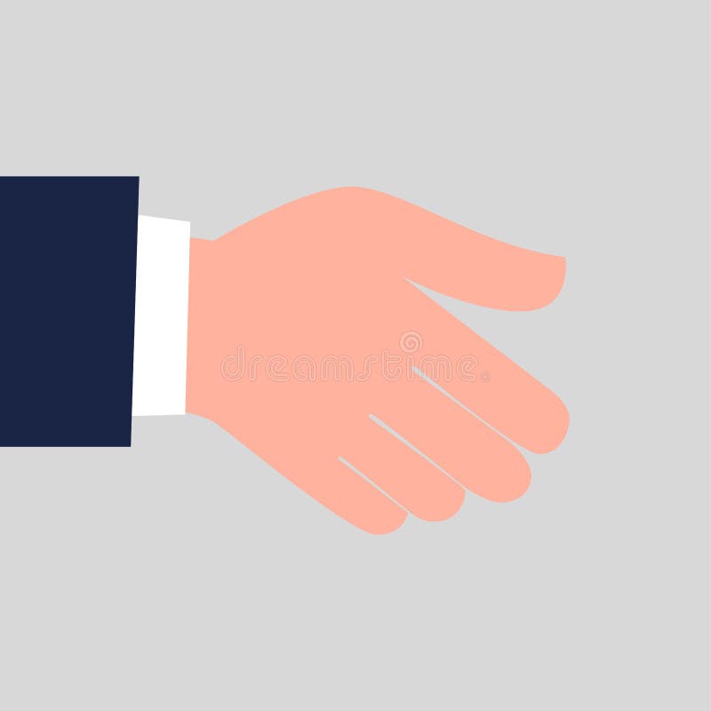 Hand Icon on a White Background. Vector Illustration Stock Illustration ...