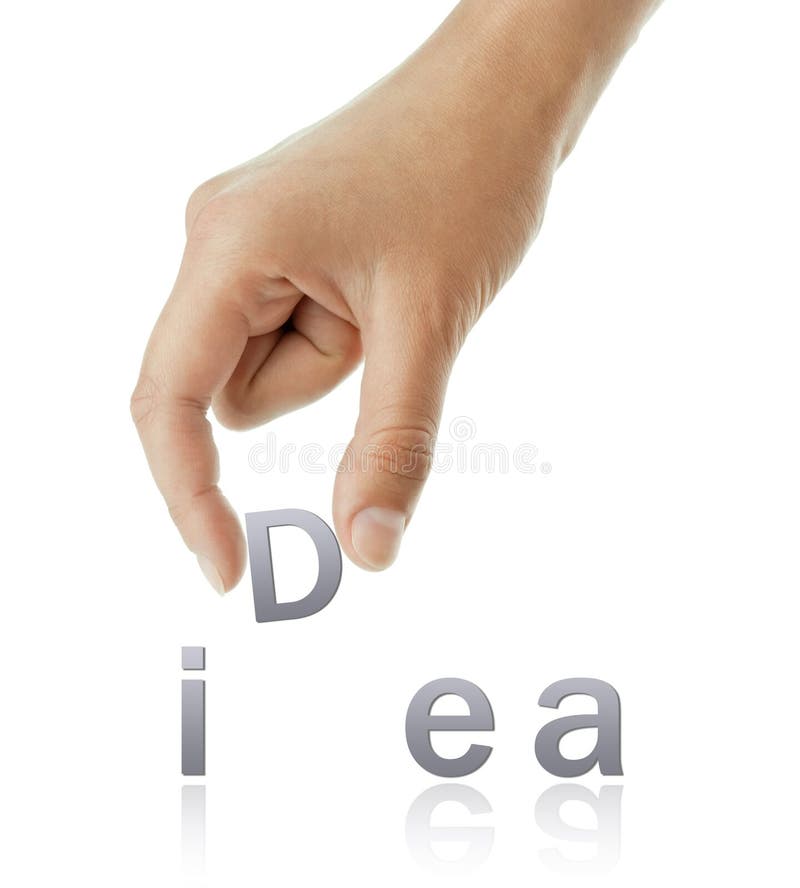 Hand and word Idea stock image. Image of abstract, caucasian - 18153189