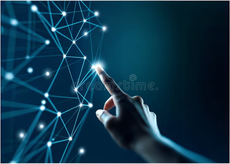 Digital Human Touch: Global Network Connection Stock Image - Image of ...