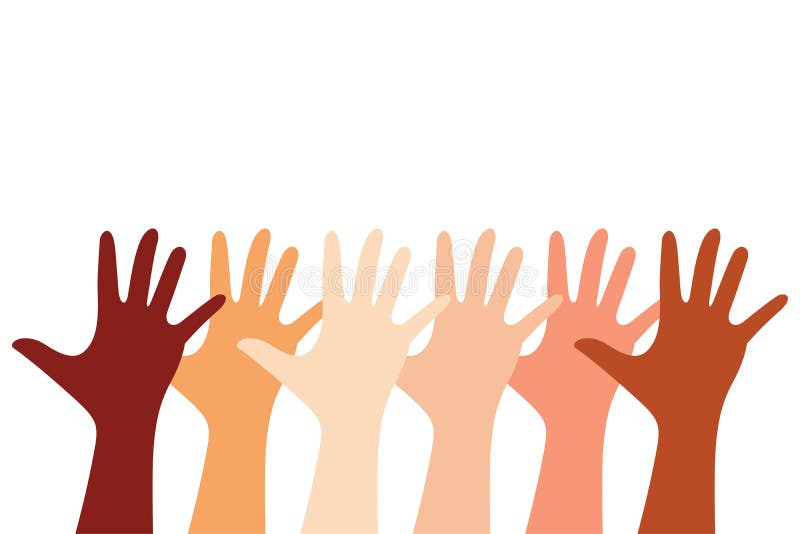 Hand Illustrations with Various Types of Skin Color Stock Vector ...