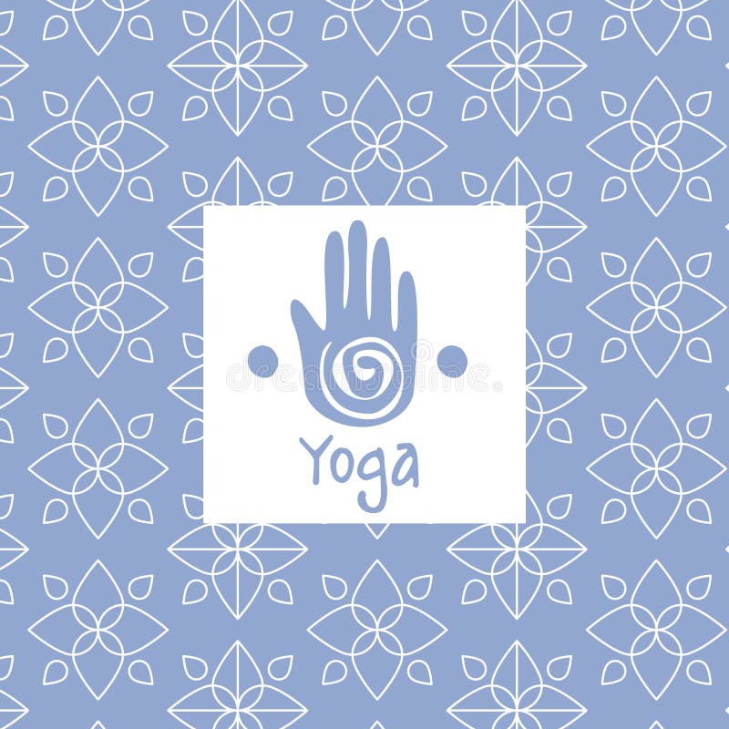 Hand Image Yoga Studio Design Card Stock Vector - Illustration of ...
