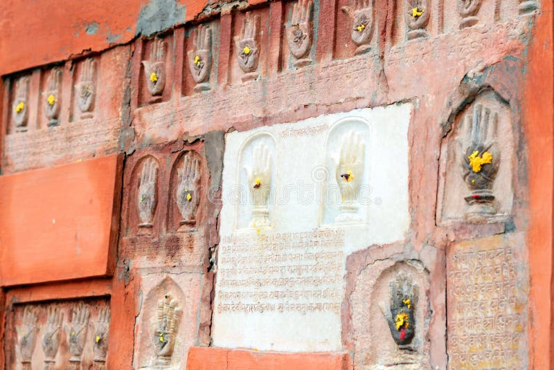Hand imprints stock photo. Image of bikaner, asia, rajasthan - 36400792