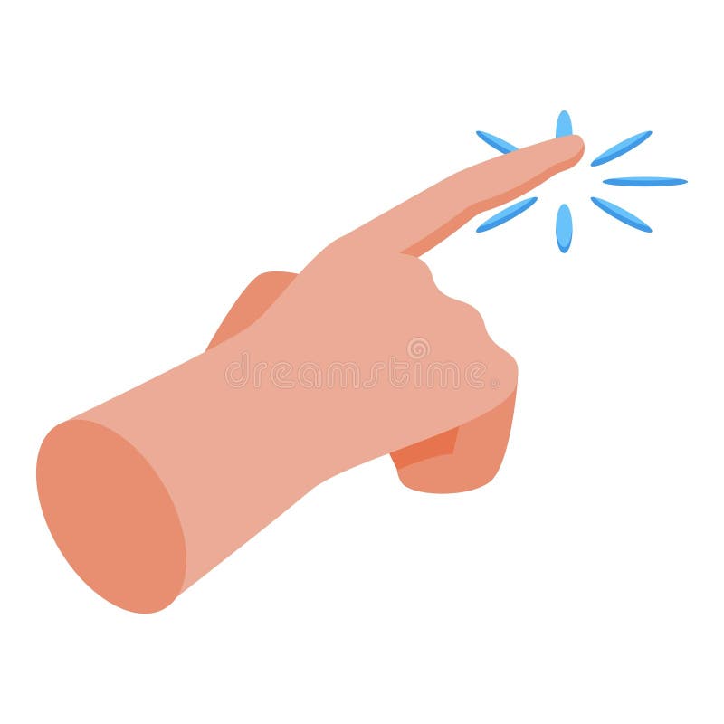 Hand Pointing Touching Something with Index Finger Stock Vector ...