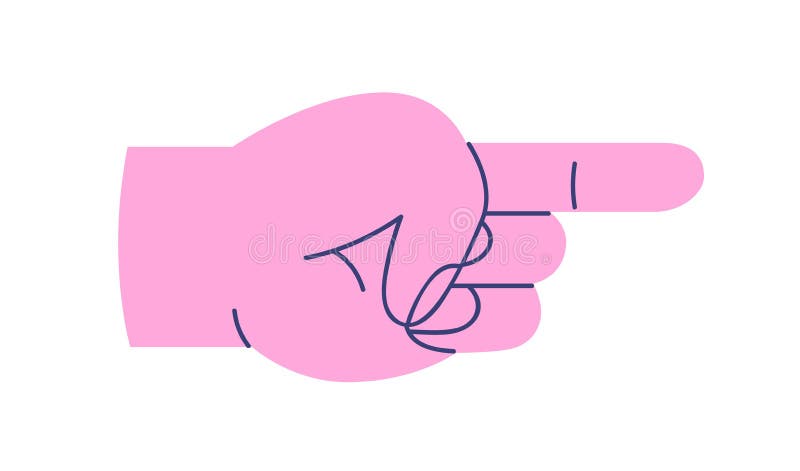 Hand with Index Finger Pointing, Aiming, Indicating Right Icon ...