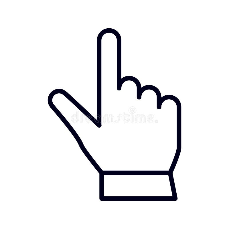 Hand with the Index Finger Pointing Up Icon on White Background. Vector ... Hand with the Index Finger Pointing Up Icon on White Background. Vector ...