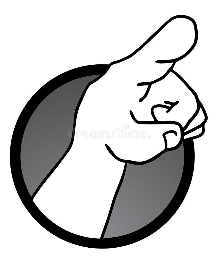 Hand indication stock vector. Illustration of note, point - 233357617