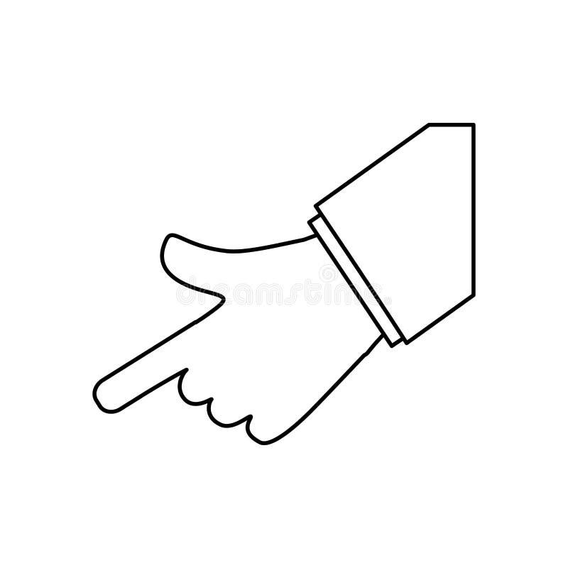 Hand indication sign stock illustration. Illustration of attention ...