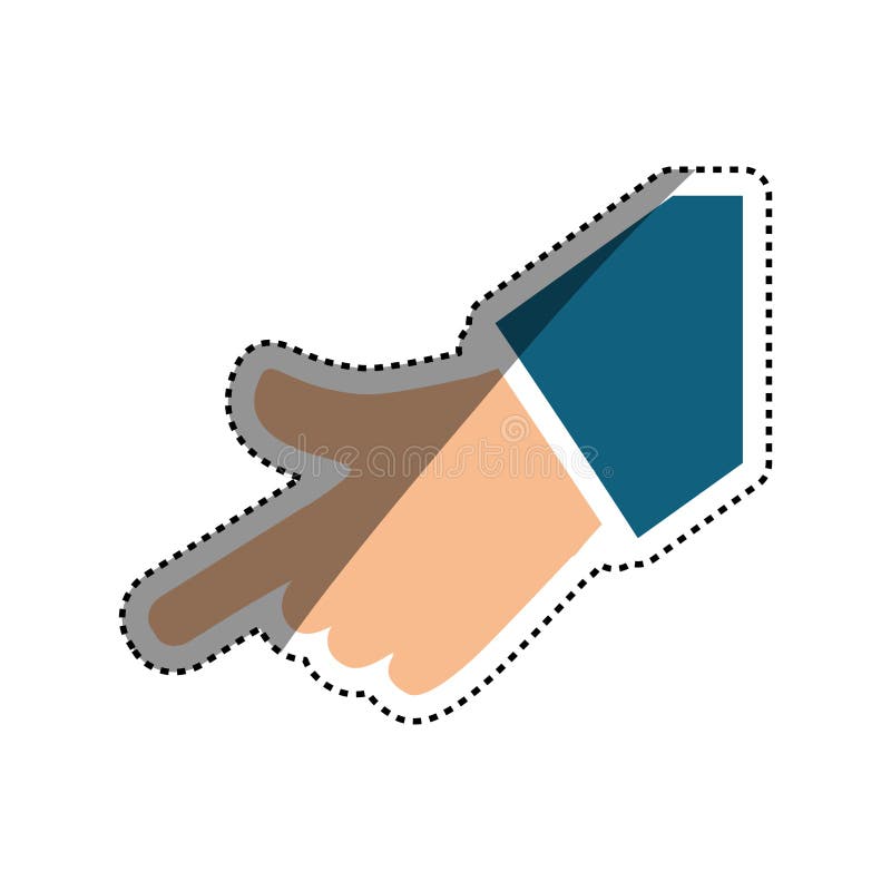 Hand indication sign stock illustration. Illustration of attention ...