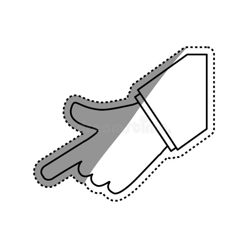 Hand indication sign stock illustration. Illustration of attention ...