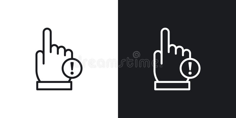 Hand with information icon stock vector. Illustration of pictogram ...