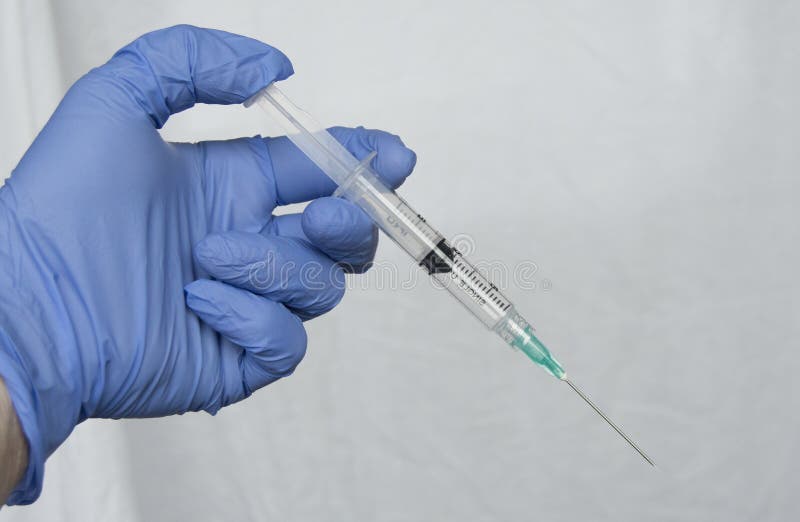 Hand injection syringe stock photo. Image of shot, inject - 84667794