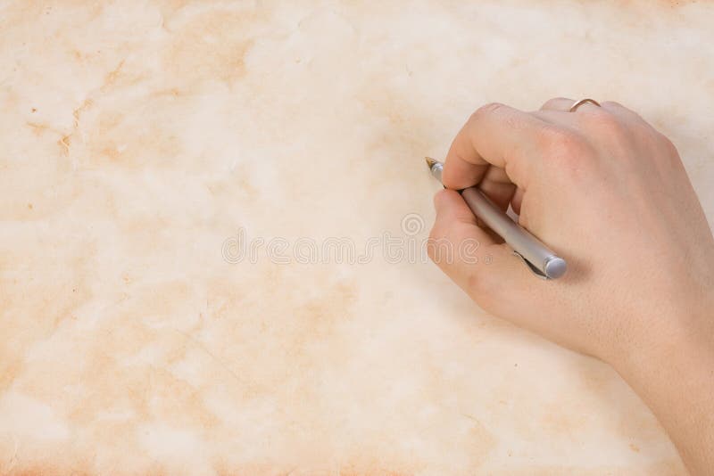 Hand and ink pen stock photo. Image of parchment, vintage - 14363182