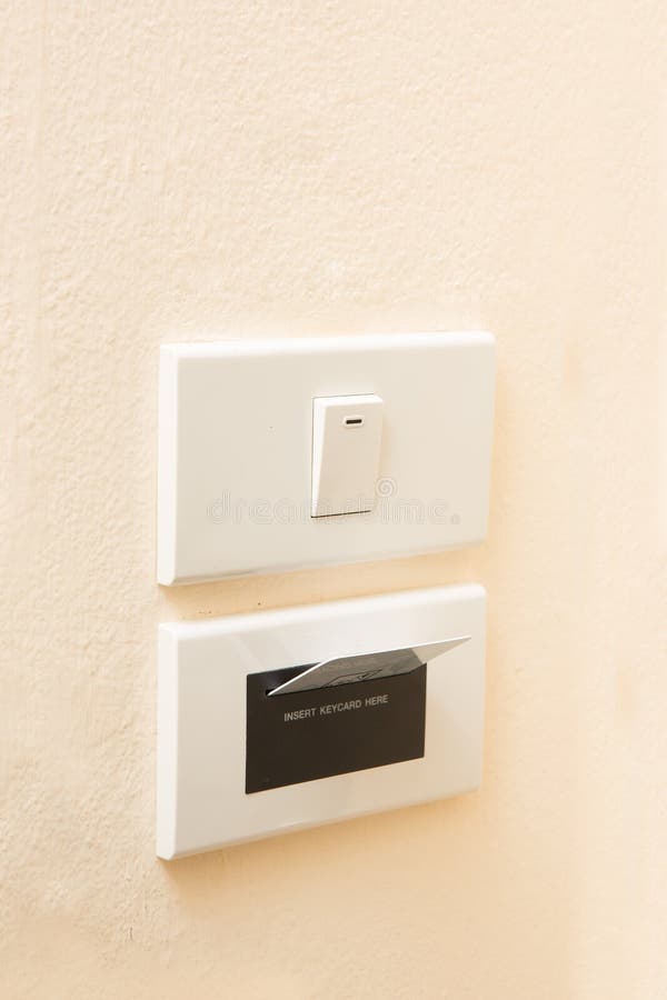 A Hand Inserting Keycard in the Electronic Lock Stock Photo - Image of ...