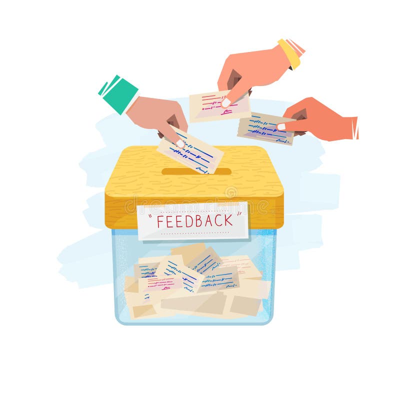 Hand Inserting Paper of Feedback in To Box. Feedback and Suggest Stock ...