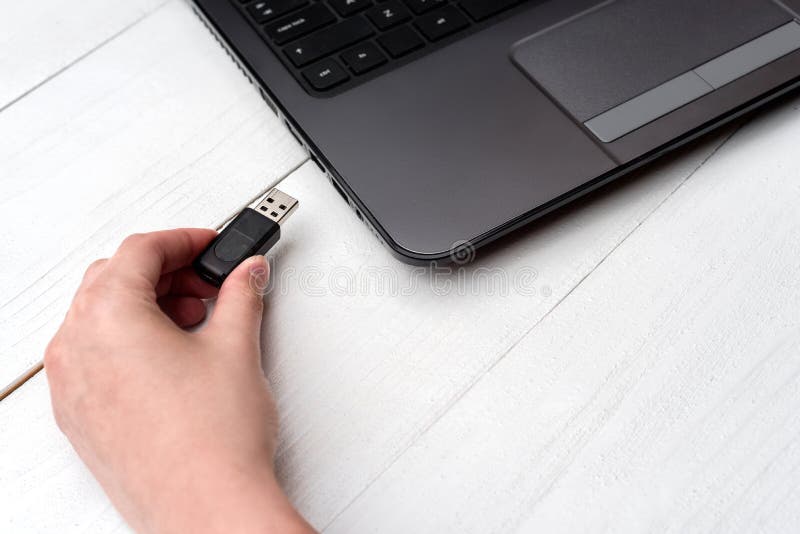 Hand Holding Usb Storage Device Stock Photo - Image of file, metal: 9521562