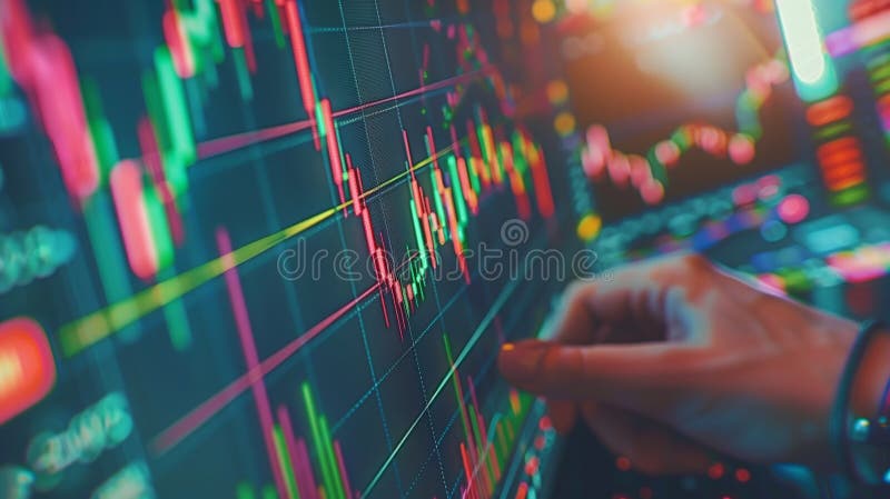 A Hand Interacting with a Colorful, Dynamic Stock Market Graph ... A Hand Interacting with a Colorful, Dynamic Stock Market Graph ...