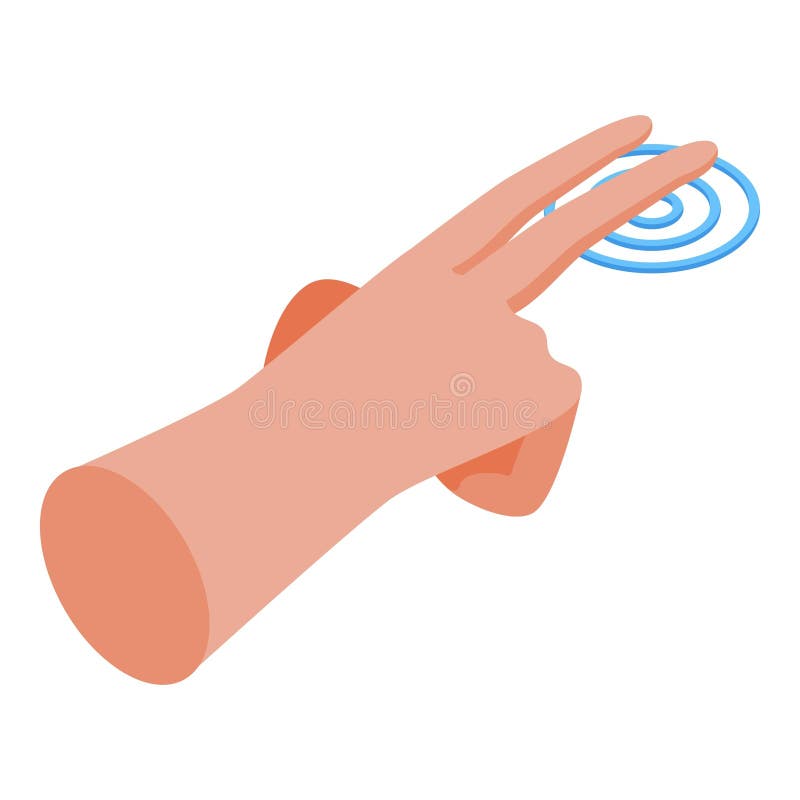 Hand Touching Digital Screen Using Two Fingers Stock Vector ...