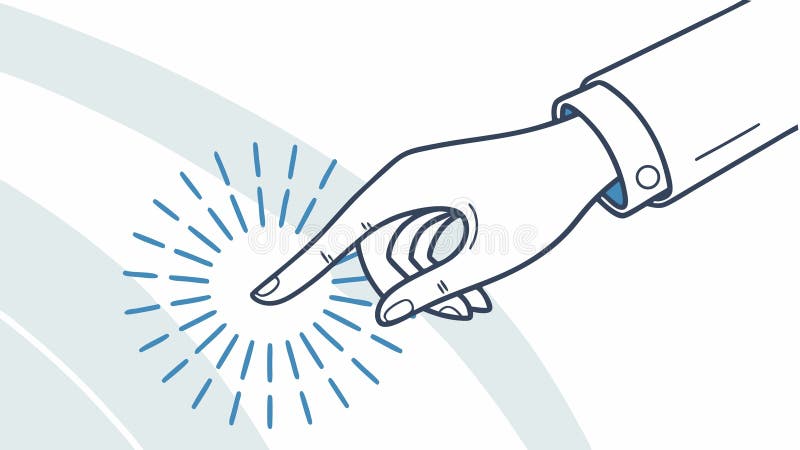 Hand Interacting with Digital Touch Point, Tech Focus, Vector Design Generative AI Stock Vector ...