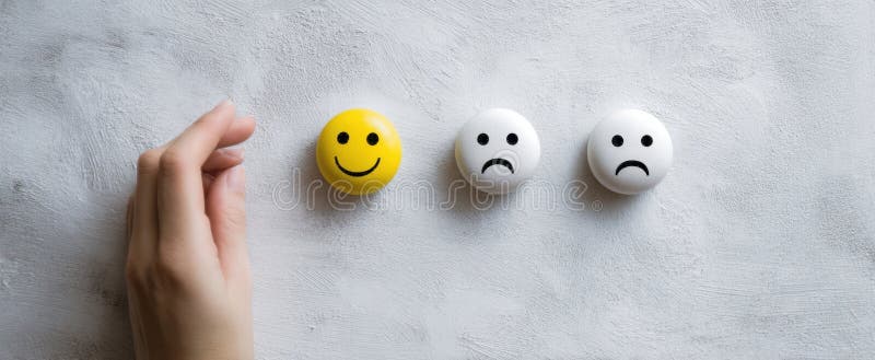 The Hand Interacting with Emotive Icons on a Textured Surface..AI ...