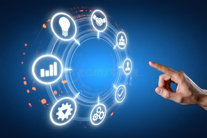 Futuristic Business Management Concept Stock Illustrations – 38,342 ...