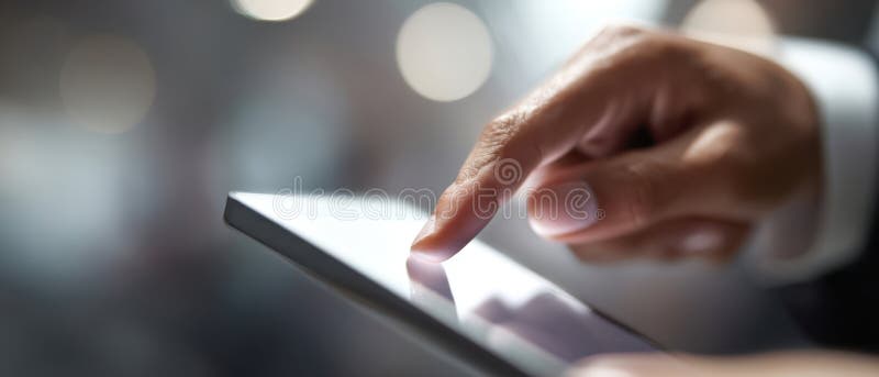 The Hand Interacting with a Smartphone for Modern Communication and ...