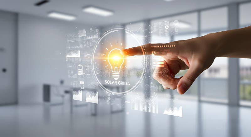 Hand Interacting with Solar Grid Interface for Energy and Technology ...