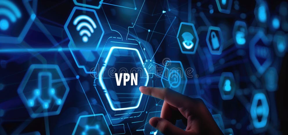 Hand Interacting with Virtual Private Network & X28;VPN& X29; Interface ...