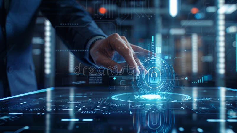 The Digital Security Interface..AI Generated Image Stock Image - Image ...