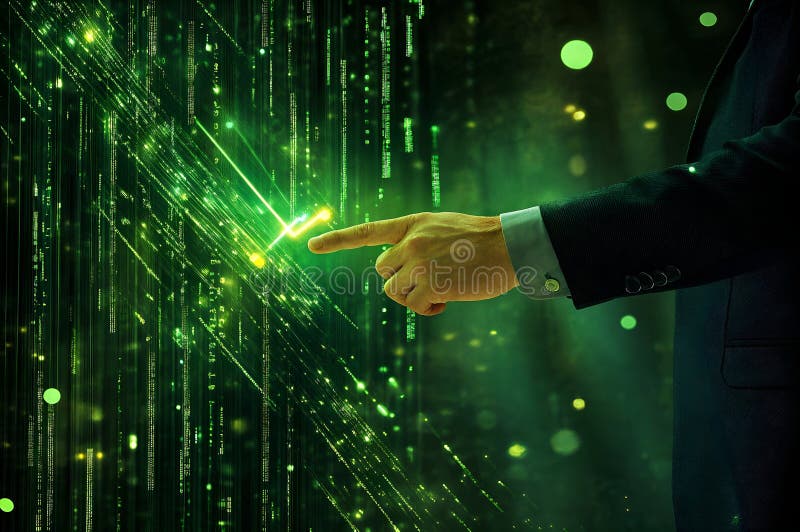 Futuristic Technology Interface with Human Interaction Stock Image ...