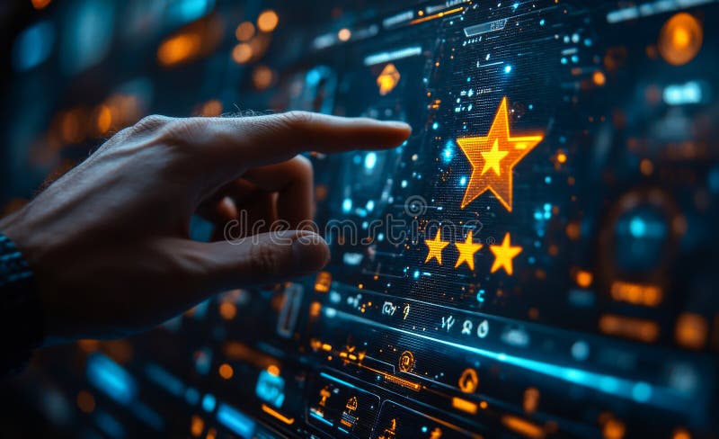 Using Digital Display Rating Stock Photo - Image of display, point ...