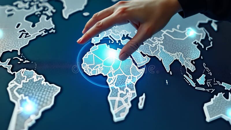 Interactive Digital Map Highlighting Africa with User Interaction in ...