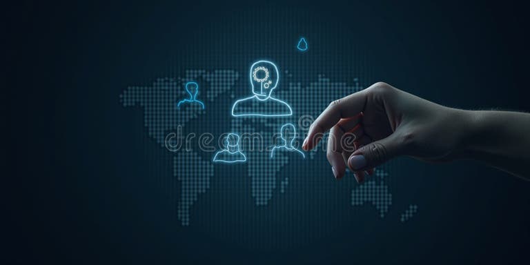 AI Governance: Interactive Human-Machine Interface Stock Illustration ...