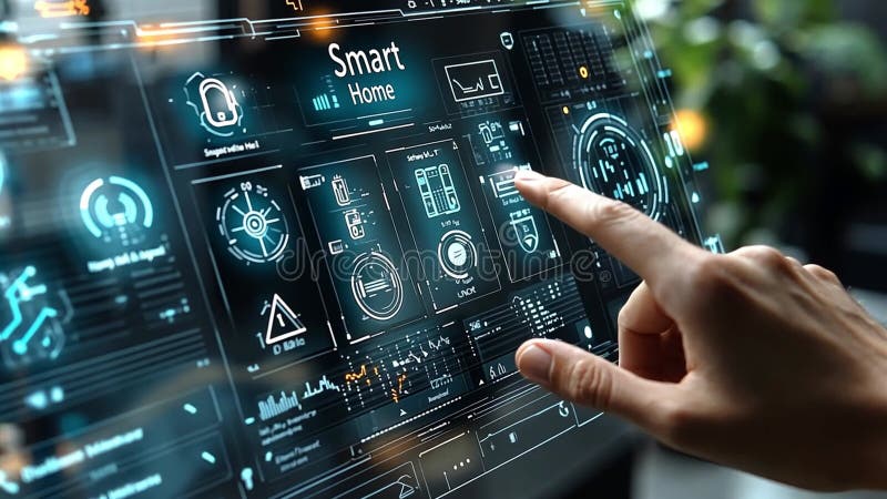 Interactive Control Panel Displays Smart Home Features with Digital ...