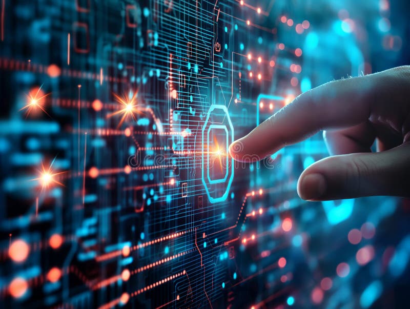 Digital Touch Activation stock photo. Image of future - 310310176