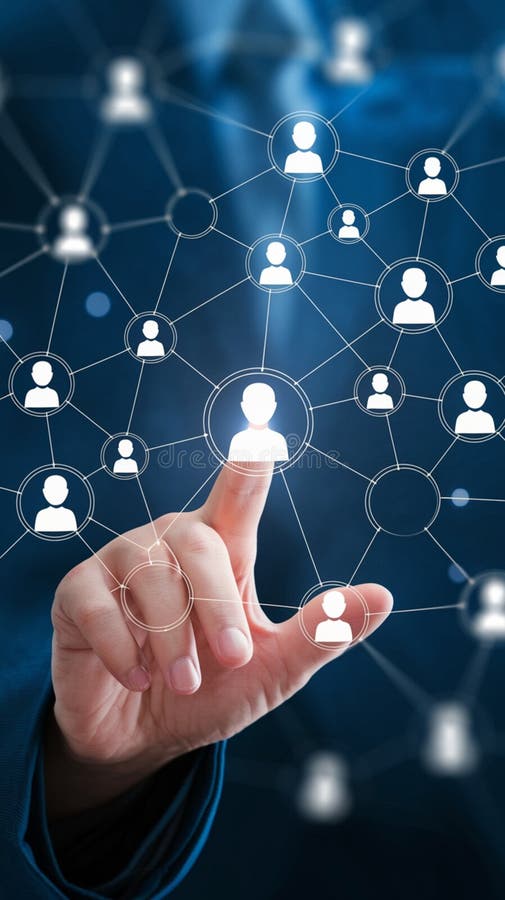 Hand Interacts with Network of Connected Silhouettes, Emphasizing ...