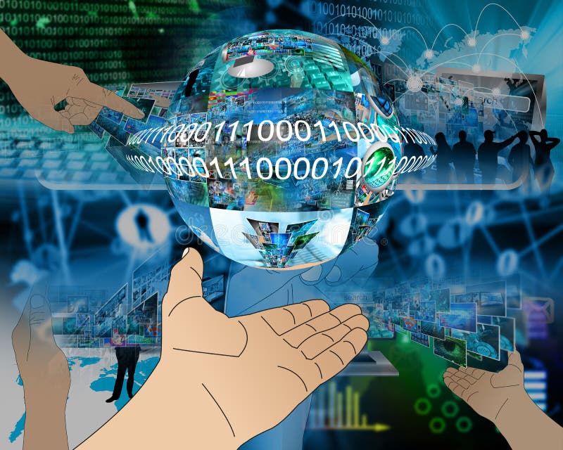 Hand of Internet stock photo. Image of hand, network - 37187370