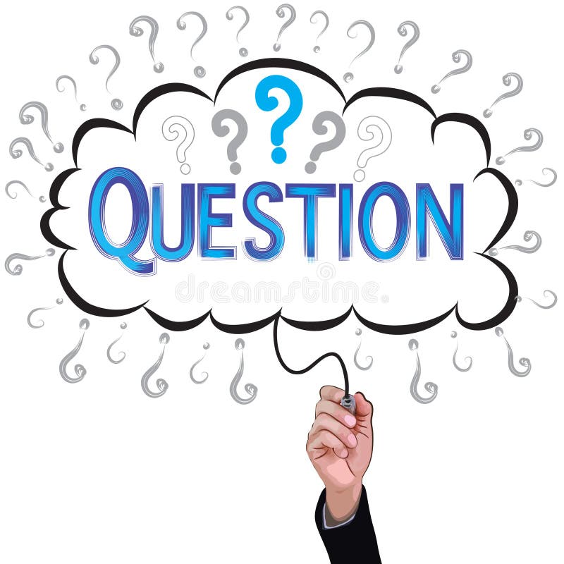 Write a question mark 2 stock vector. Illustration of circle - 159437309