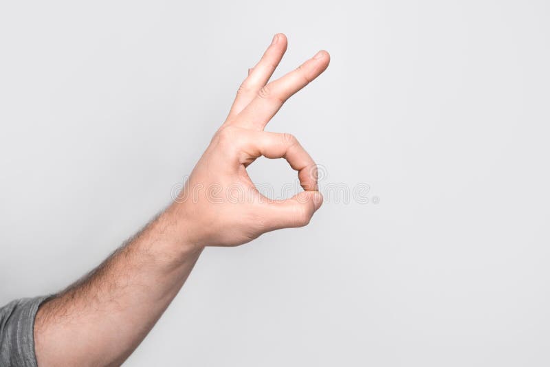 Hand Isolated Ok Sign White Woman Стоковое Изображение - изображение ...