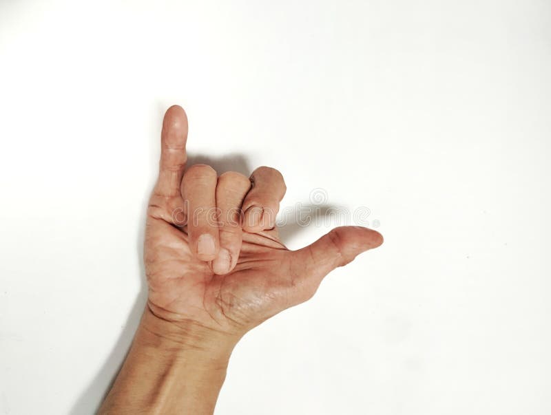 Hand Isolated by White Background. Hand Gesture. Hand Showing. Empty ...