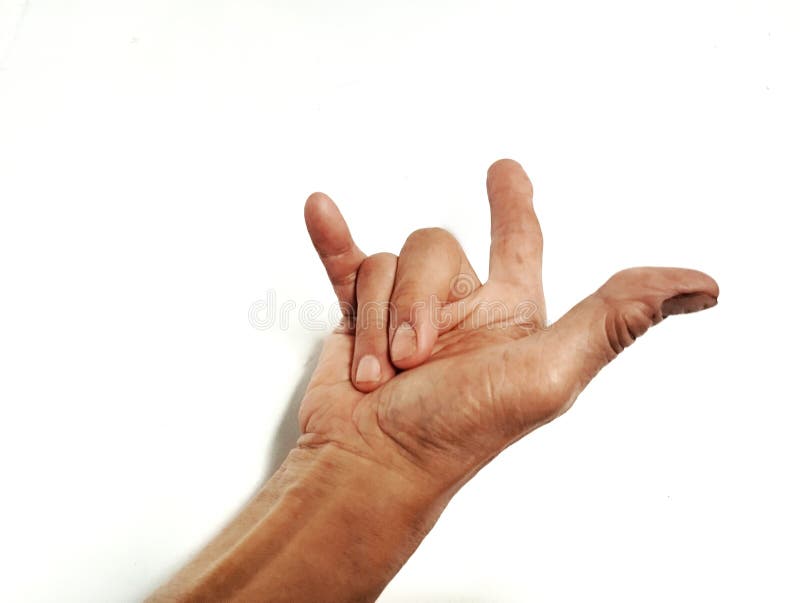 Hand Isolated by White Background. Hand Gesture. Hand Showing. Empty ...