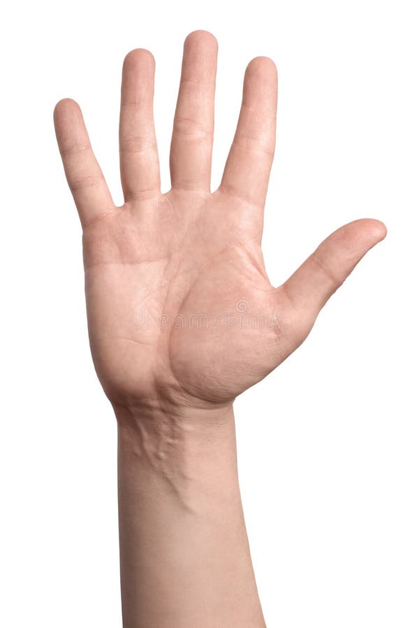 Hand Showing a Small Amount, Isolated on White Background Stock Image ...