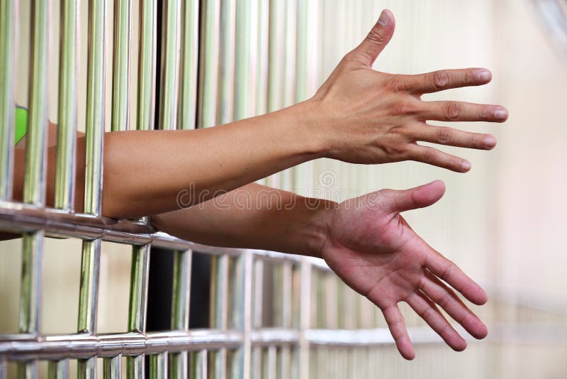 Hand in Jail stock image. Image of jail, cage, punishment - 59264369