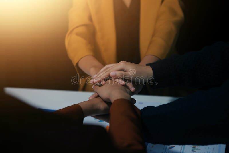 Hand Join Together for Work Togetherness, Hand Stack for Business and ...
