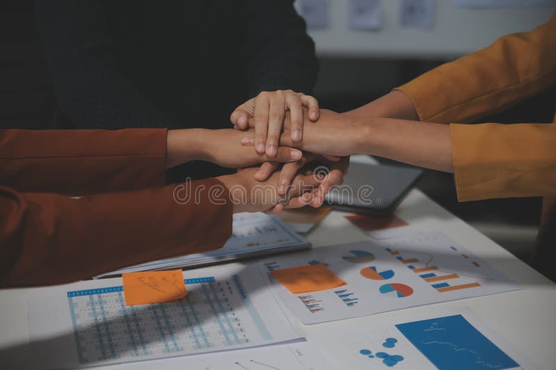 Hand Join Together for Work Togetherness, Hand Stack for Business and ...