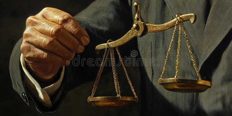 Hand of Justice with Scale stock image. Image of generated - 379081701