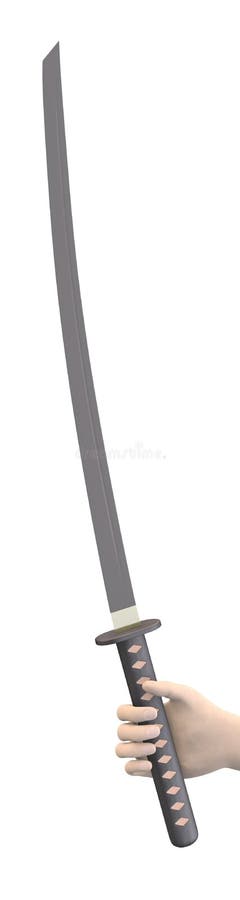 Hand with katana stock illustration. Illustration of asian - 24851192