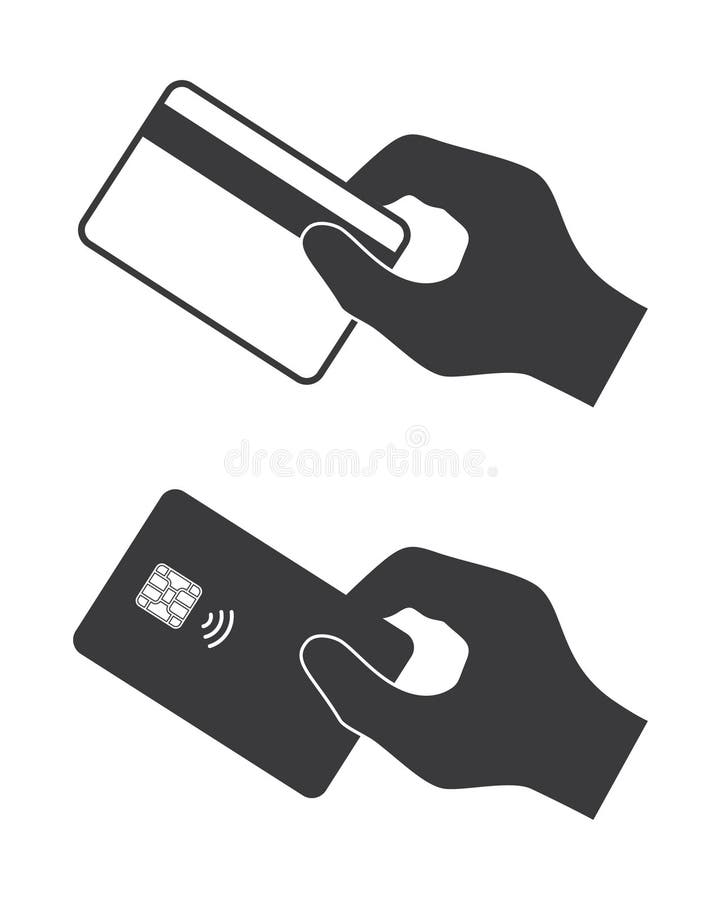 Hand Keep Credit Debit Card Stock Vector - Illustration of sign, people ...