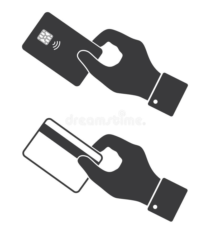 Hand Keep Credit Debit Card Stock Vector - Illustration of money ...