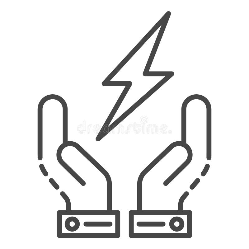 Hand Keep Energy Icon, Outline Style Stock Vector - Illustration of ...
