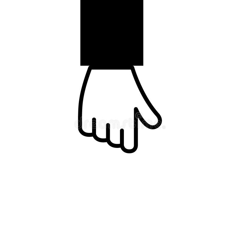 Hand Keep Icon Cursor Isolated on White Stock Illustration ...